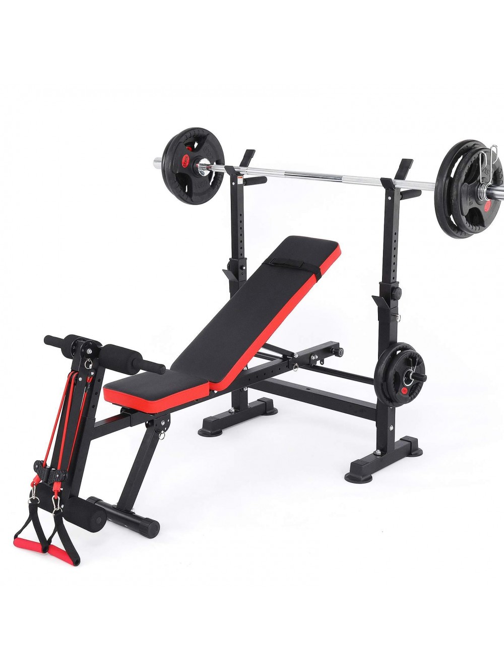 VIBESPARK 6-in-1 Adjustable Weight Bench Set Bench Press ...