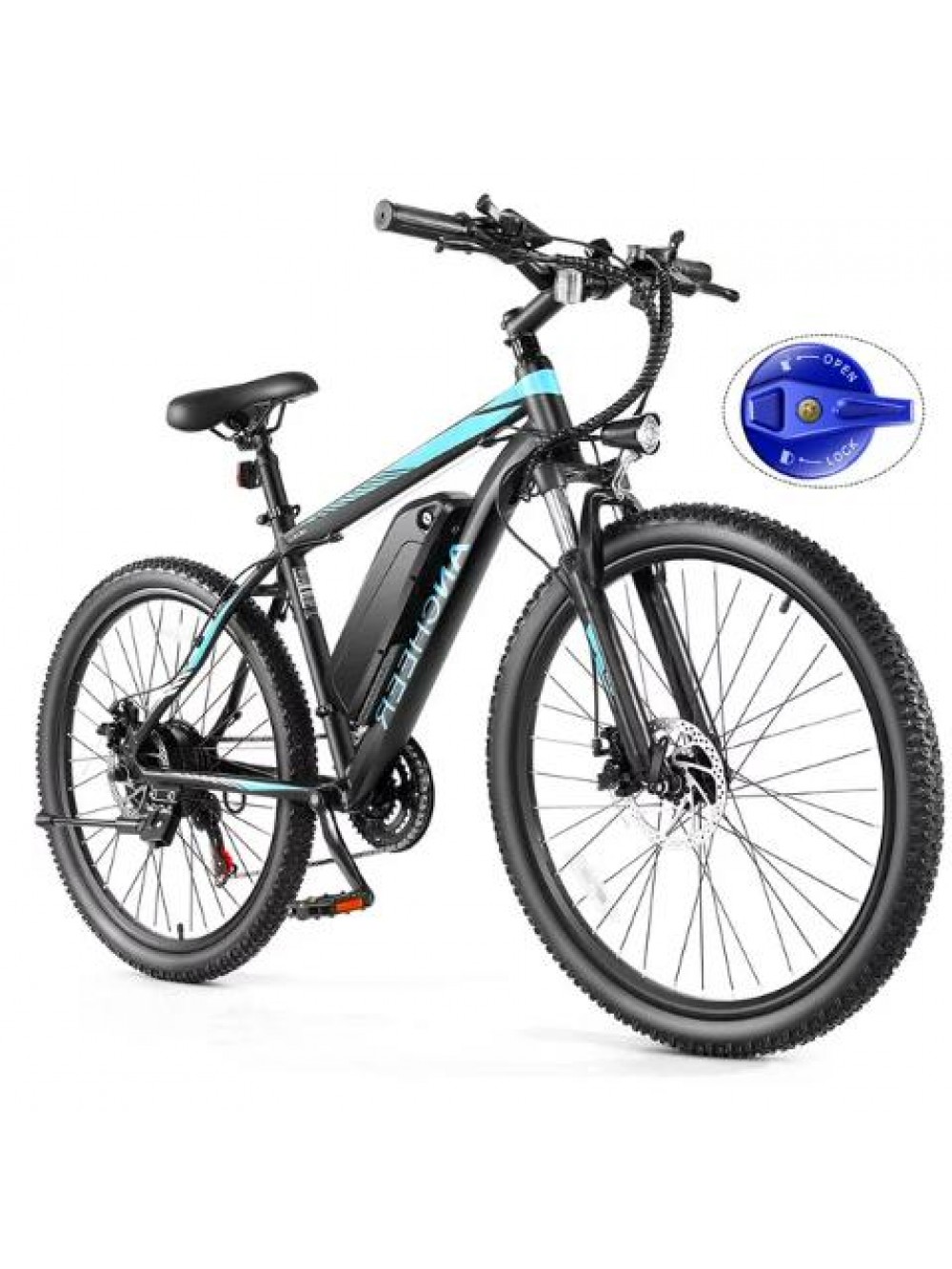 Funcid Adult Electric Bike Electric Mountain Bicycle, 500W ...