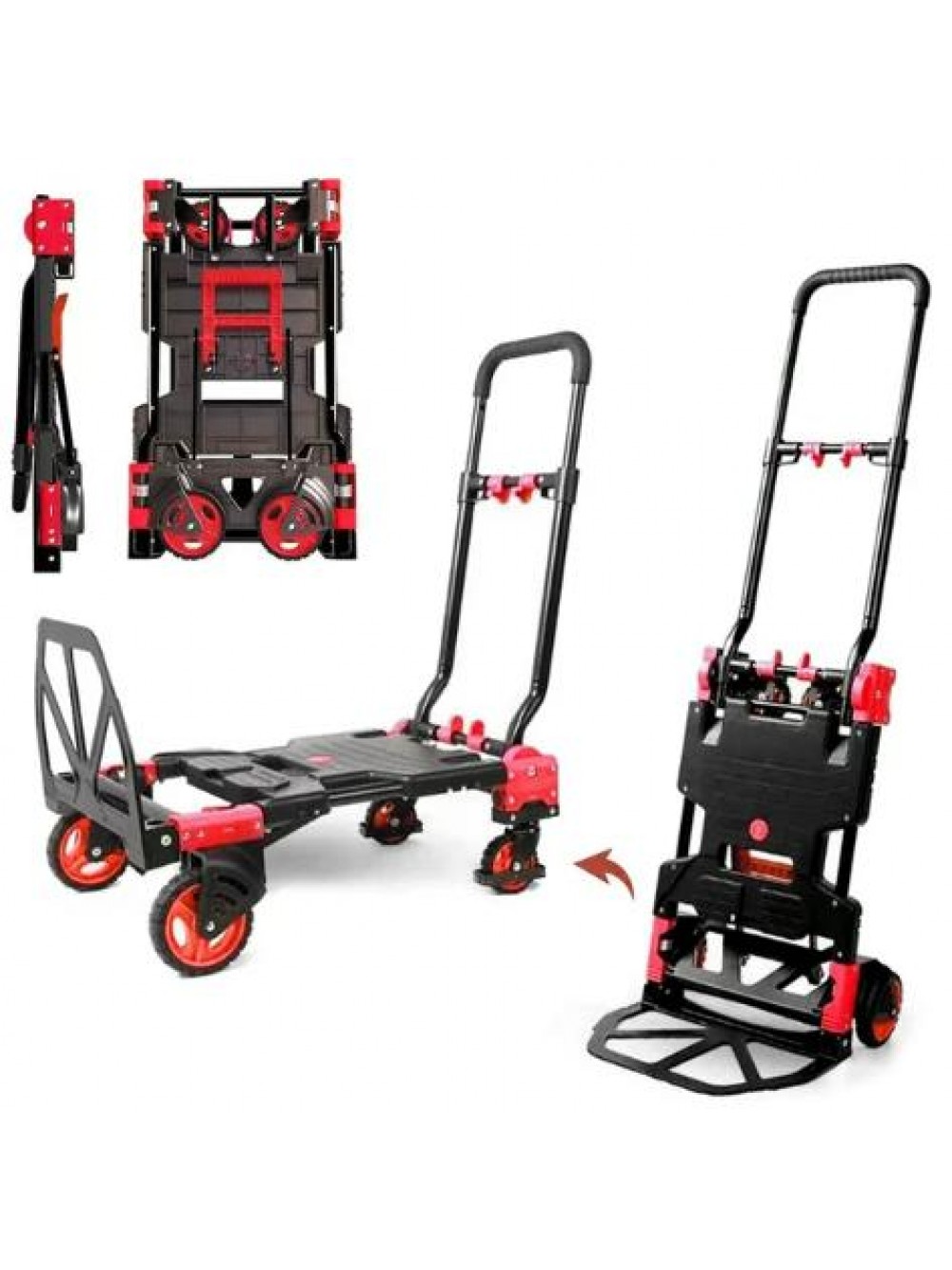 Folding Hand Truck Dolly 330LBS Capacity Carts with Wheels ...