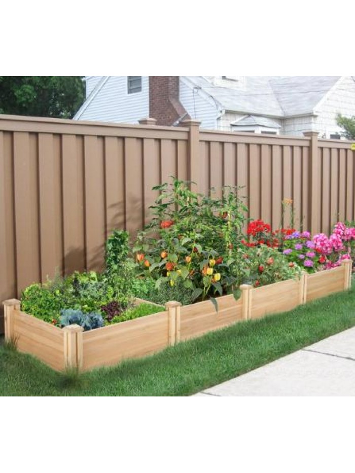 SEJOV 8x2ft Outdoor Wooden Raised Garden Bed Planter for ...